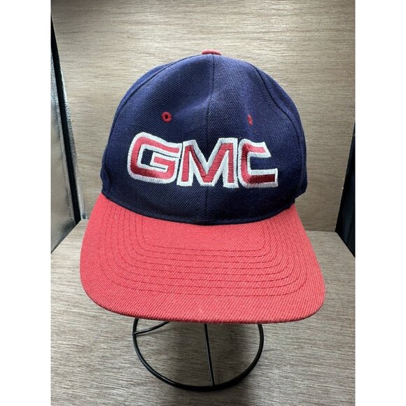 Gmc | Accessories | Vintage Gmc Trucks Snapback Hat Cap Blue Red Wool ...